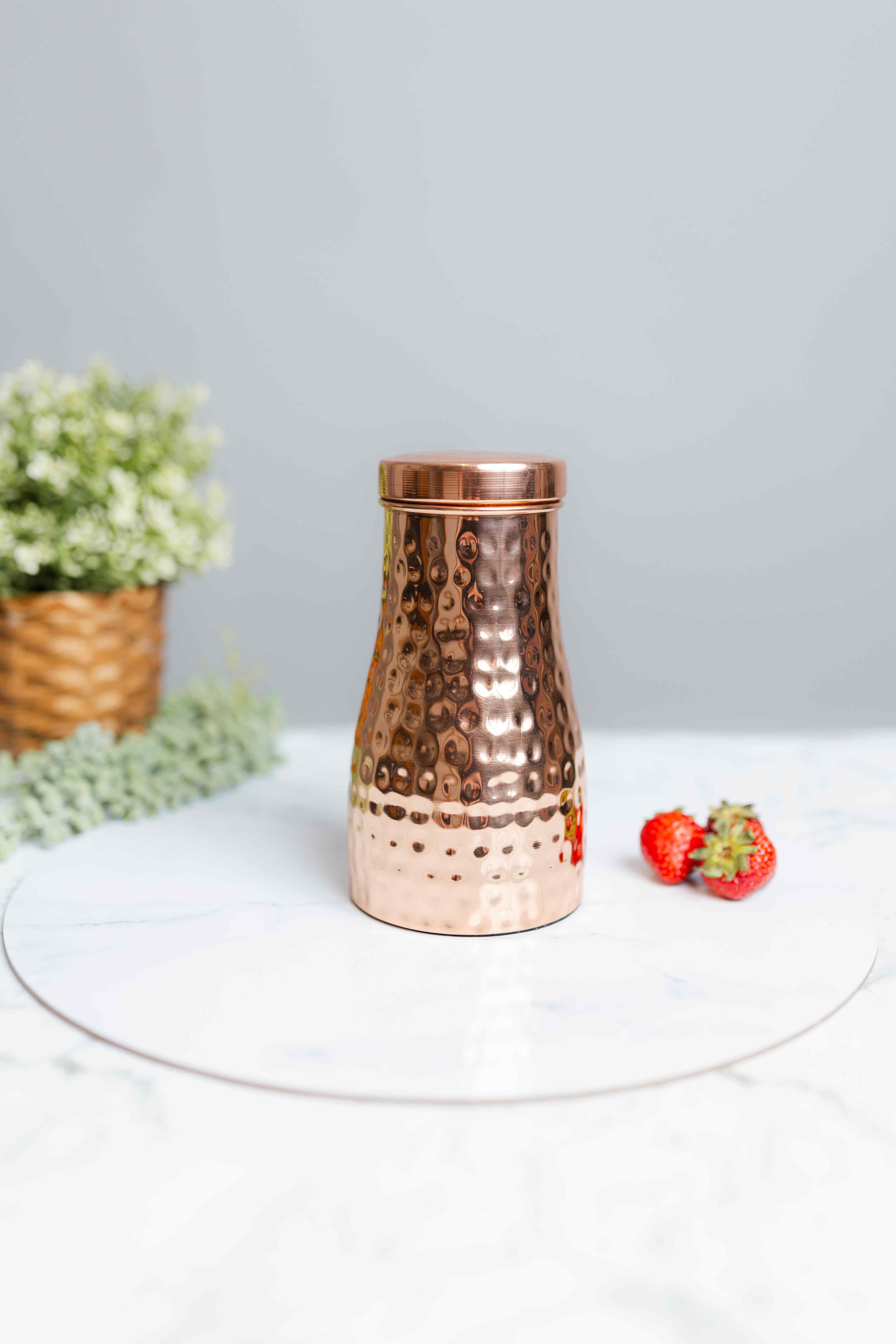 1L Pure Copper Hammered Water Flask – Timeless Wellness in a Sleek ...